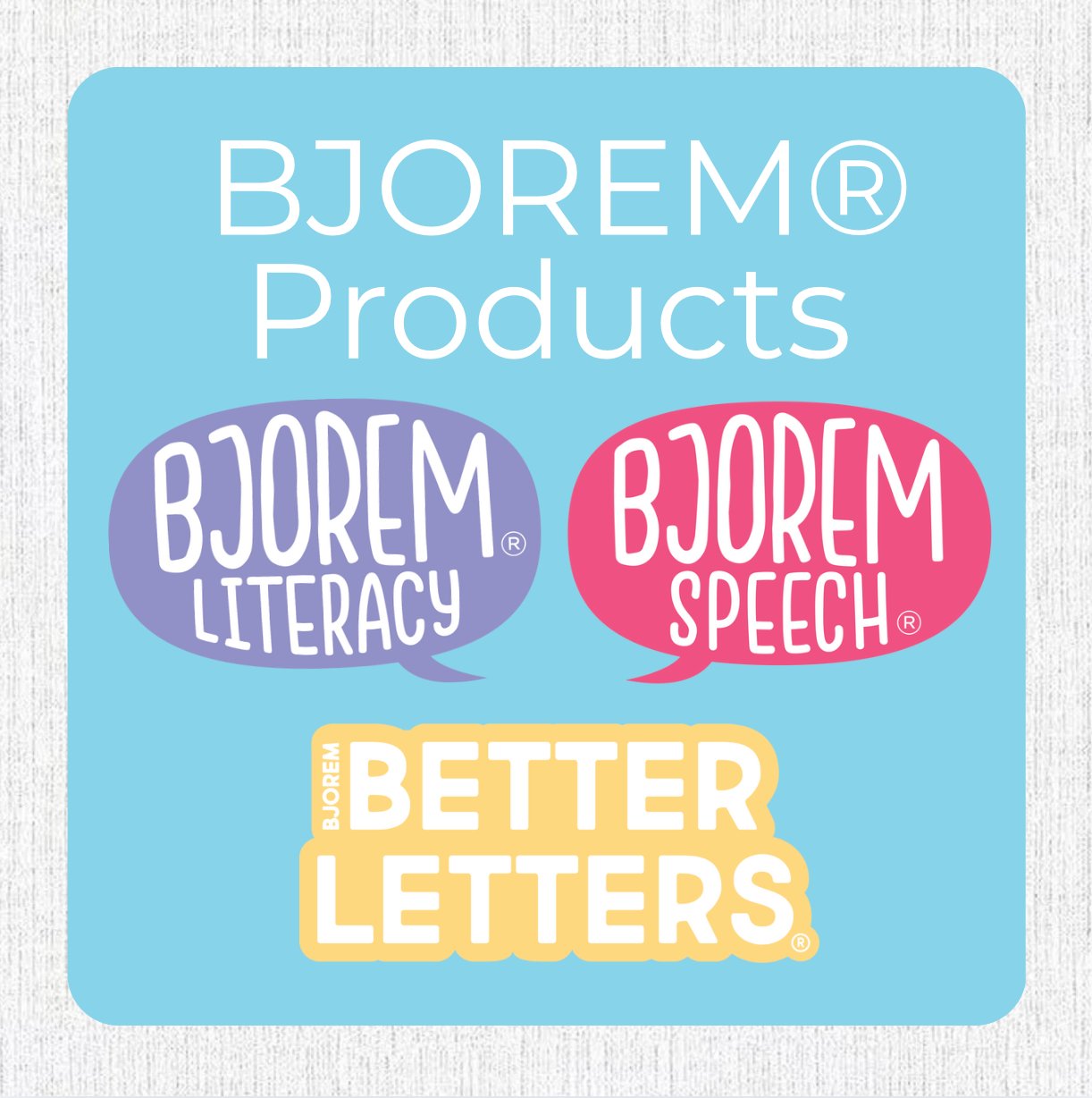 Bjorem® Products – Bjorem Speech®