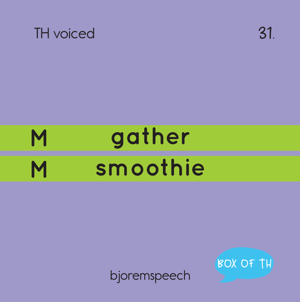 Bjorem Speech® Box of TH Sound Cards - Articulation Therapy - TH Sound