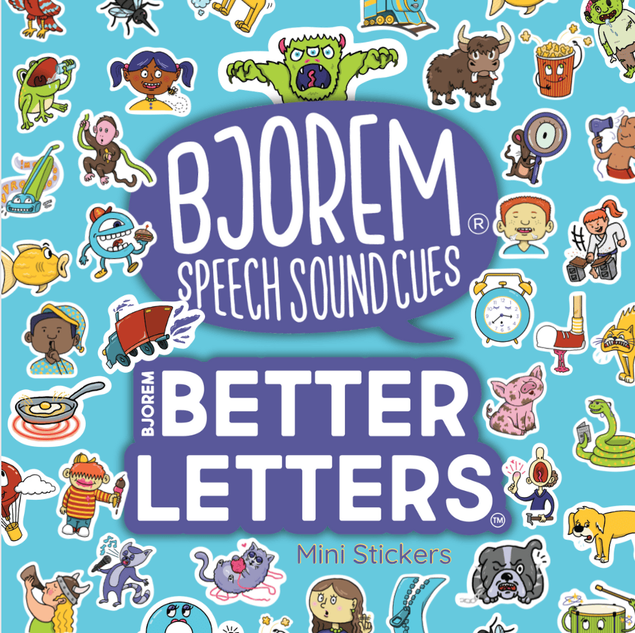Bjorem Better Letters™ & Bjorem Speech Sound Cues Mini Vinyl Sticker P