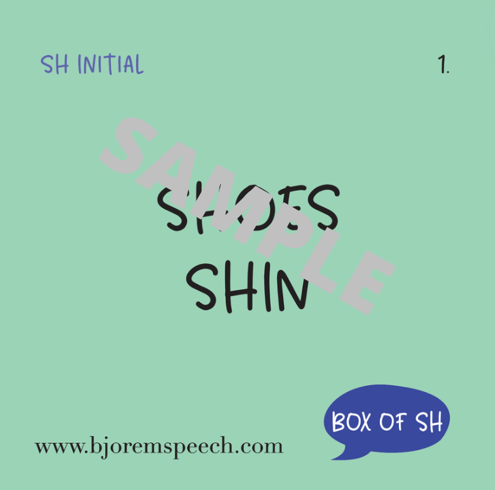 Box of CH, SH, and J Bundle Speech Sound Cards – Bjorem Speech®