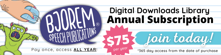 Speech Therapy & Literacy Products for Kids | BjoremSpeech – Bjorem Speech®