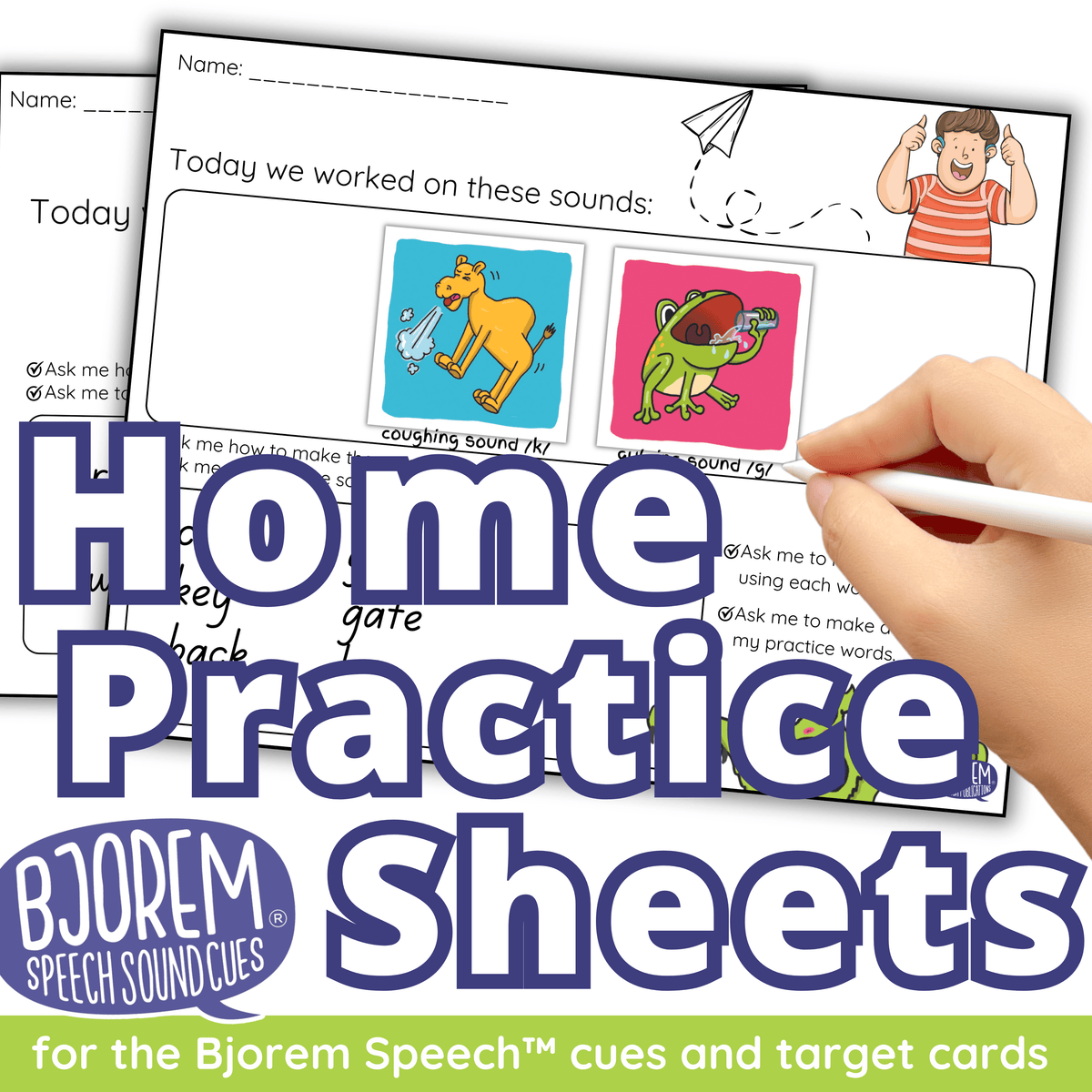 Bjorem Speech Customizable Home Practice Sheets - Speech Therapy ...