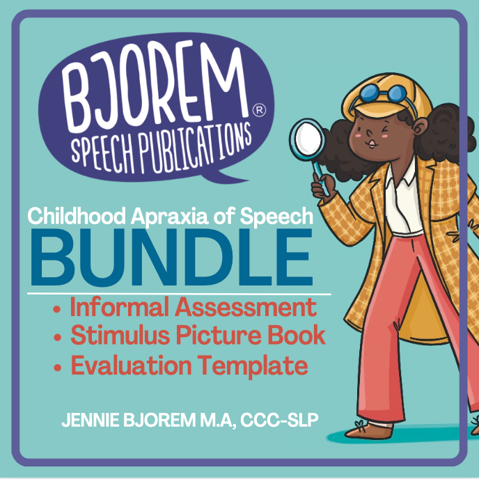 Childhood Apraxia Assessment Bundle - Assessment, Stimulus Book & Eval ...