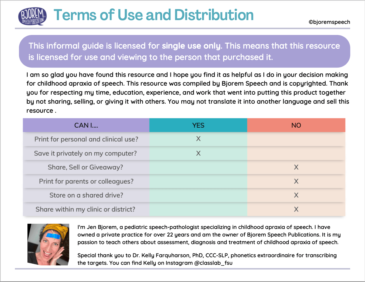 Bjorem Speech® Childhood Apraxia Assessment Bundle - CAS Evaluation